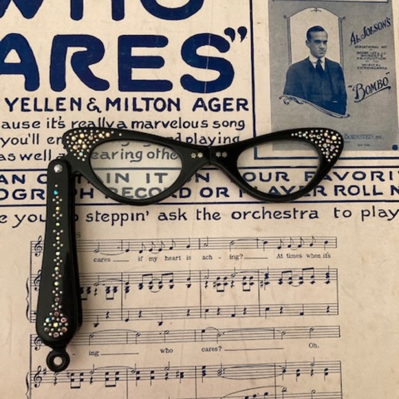 Vintage | Accessories | 95s Rhinestone Lorgnettes Glasses | Poshmark